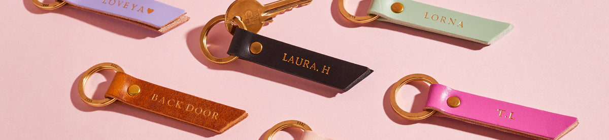 Personalised Leather Keyrings | Sbri