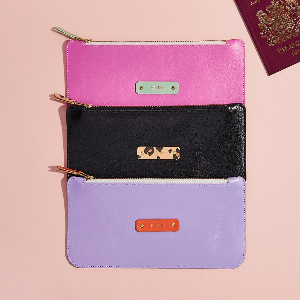 Personalised Zipped Passport Pouch | Sbri