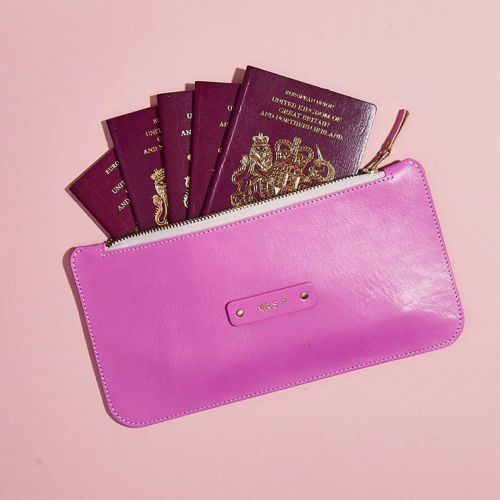 Personalised Zipped Passport Pouch | Sbri