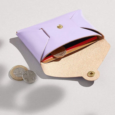 "Iris" Lilac Leather Personalised Coin Purse | Sbri