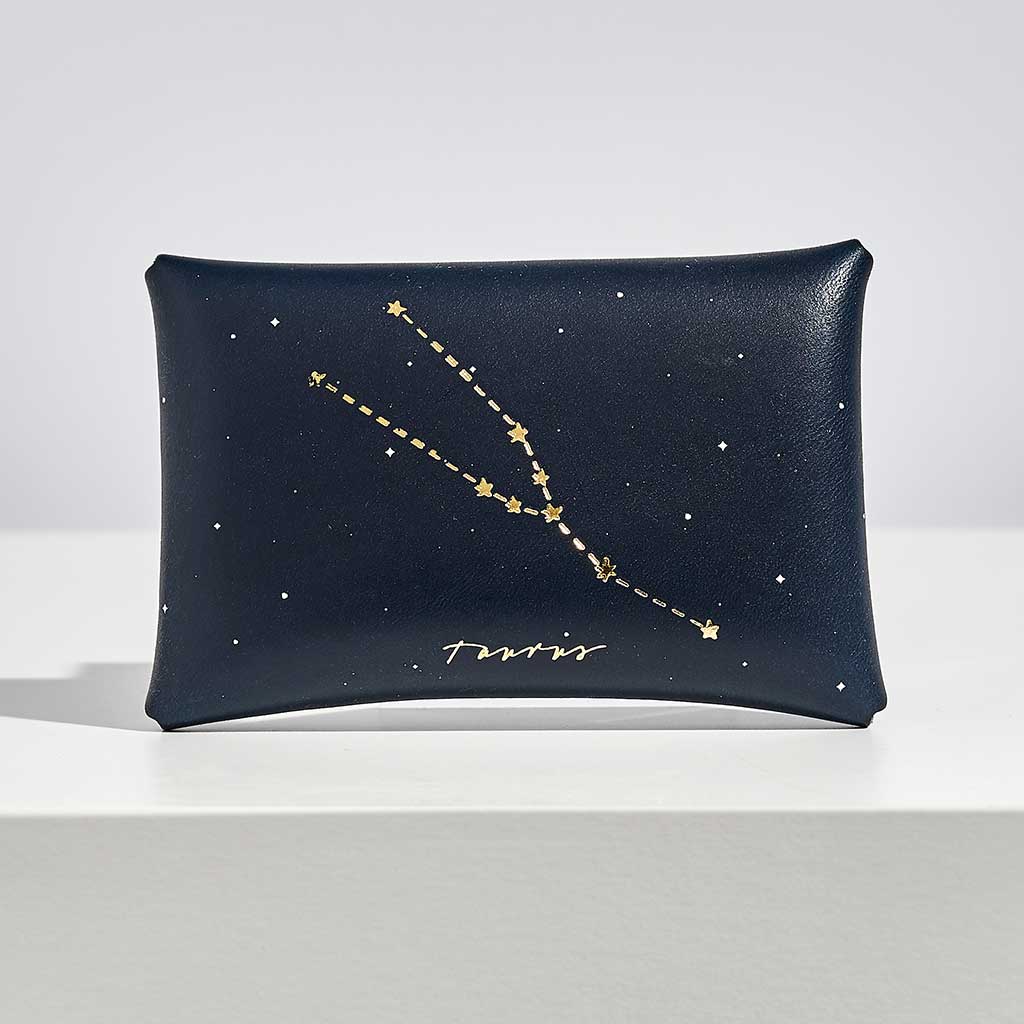 "Luna" Personalised Leather Coin Purse Star Sign | Sbri