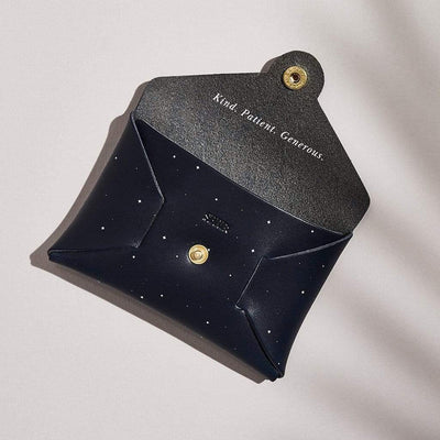 "Luna" Personalised Leather Coin Purse Star Sign | Sbri