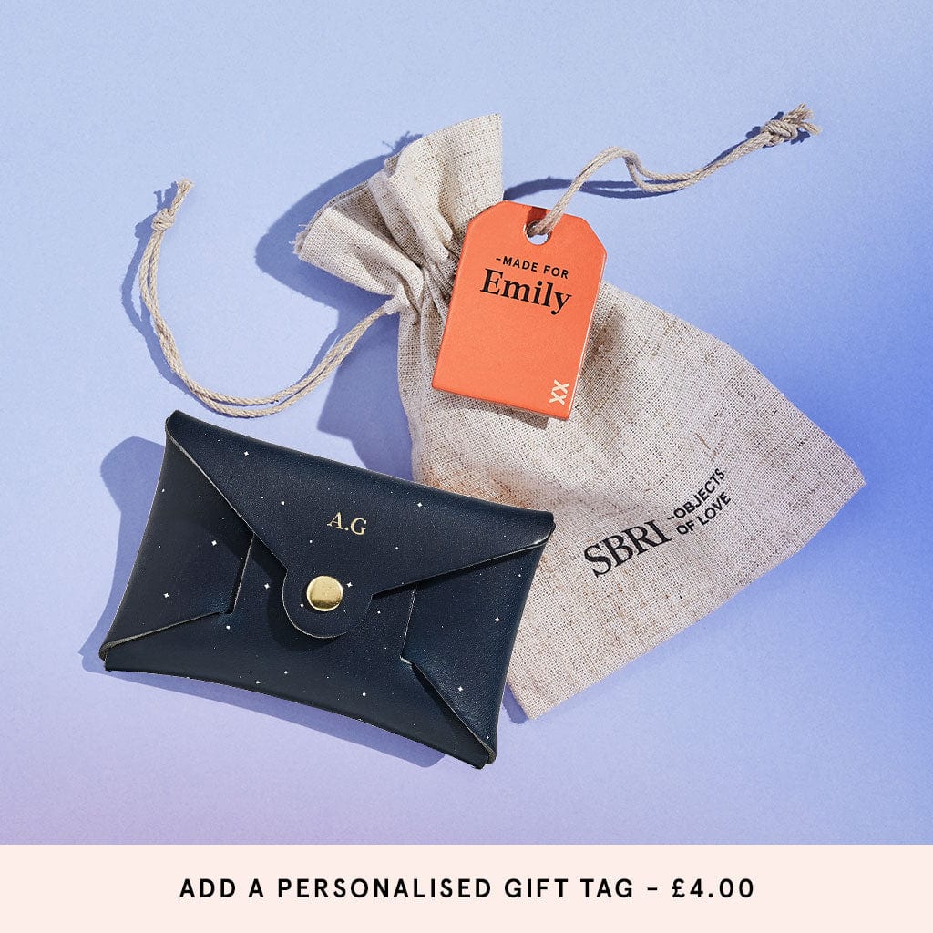 "Luna" Personalised Leather Coin Purse Star Sign | Sbri