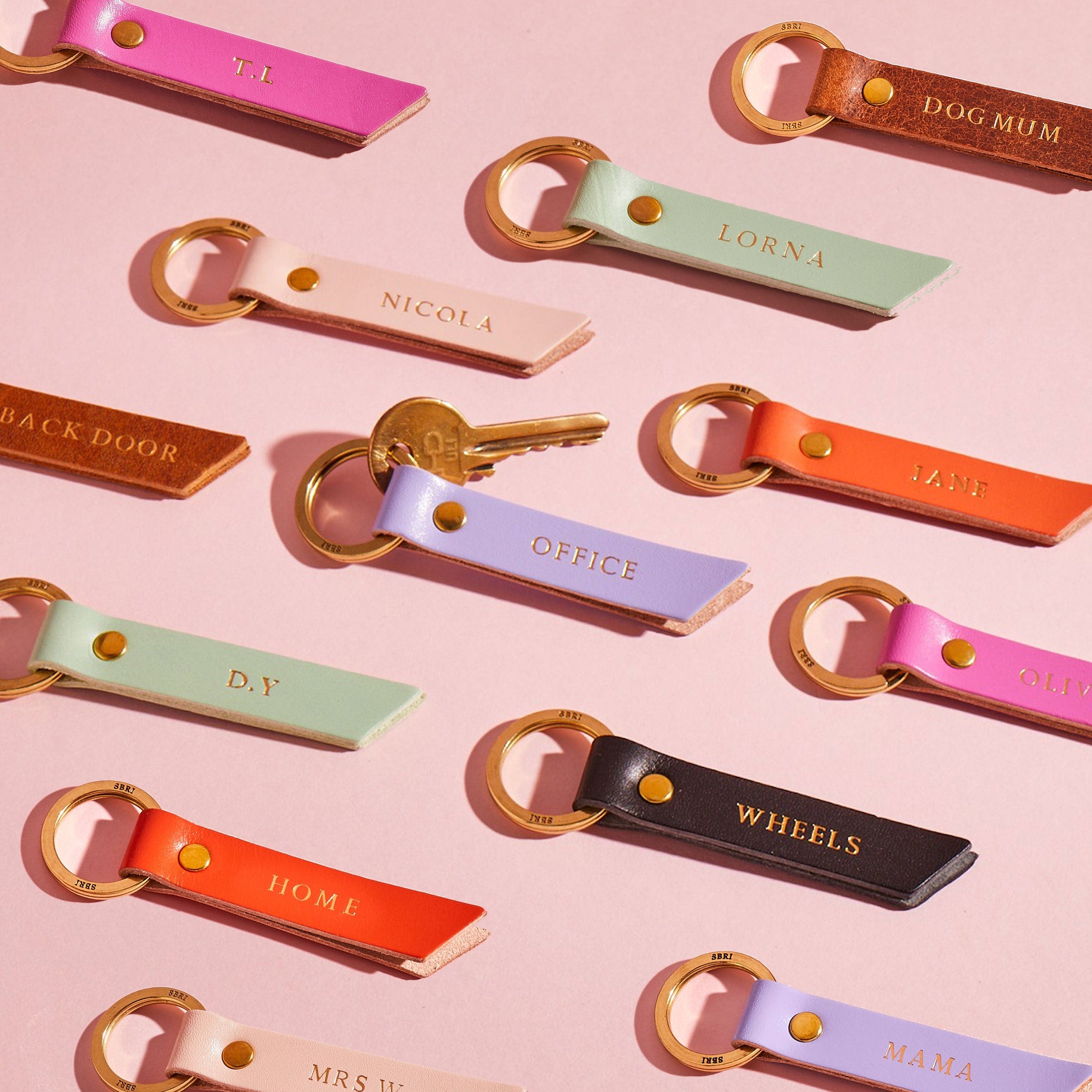 Personalised Leather Keyrings | Sbri